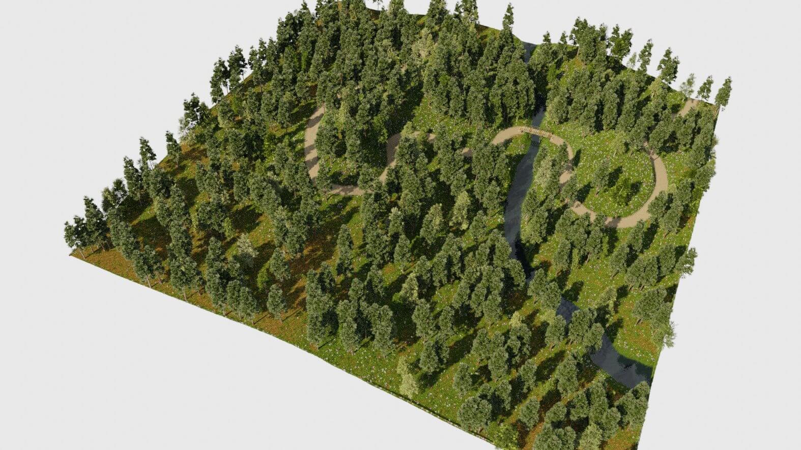 Forest Path - 3D Model by raffyraffy