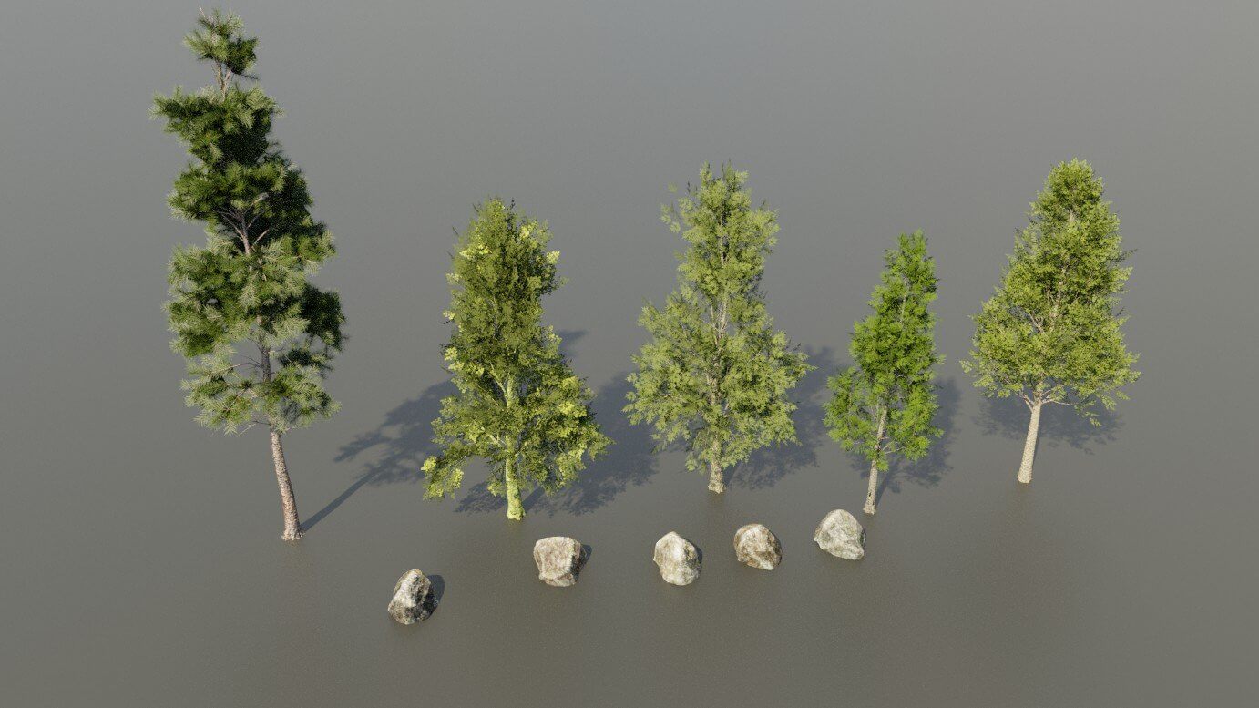 Forest Path - 3D Model by raffyraffy