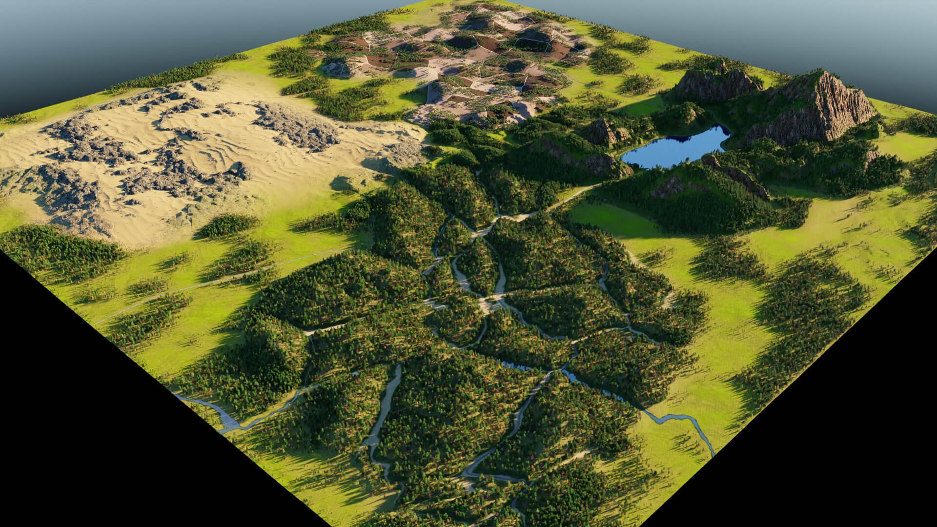 Four Biomes - 3D Model by raffyraffy