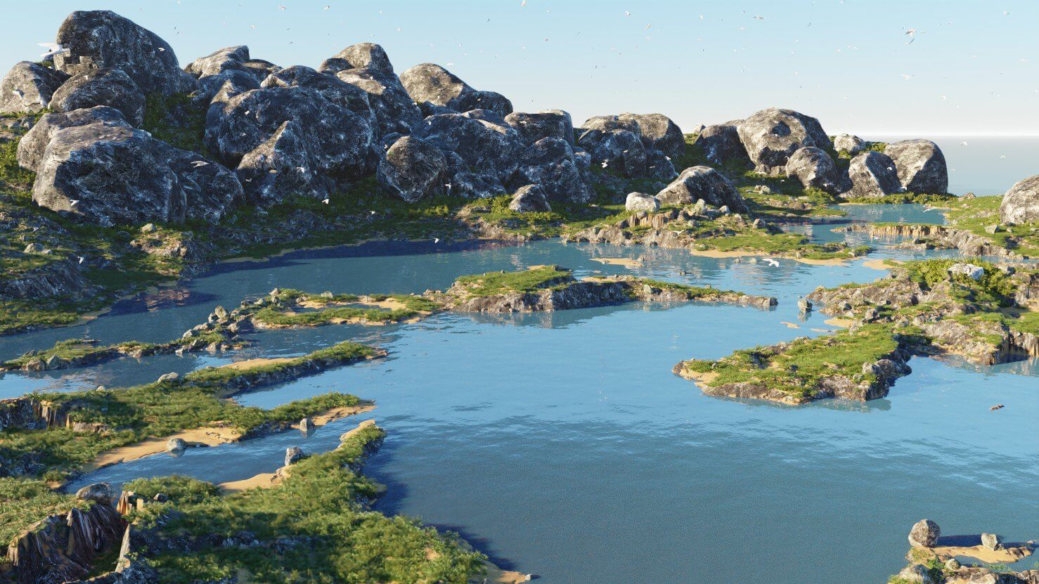 Grassy Bay - 3D Model by raffyraffy