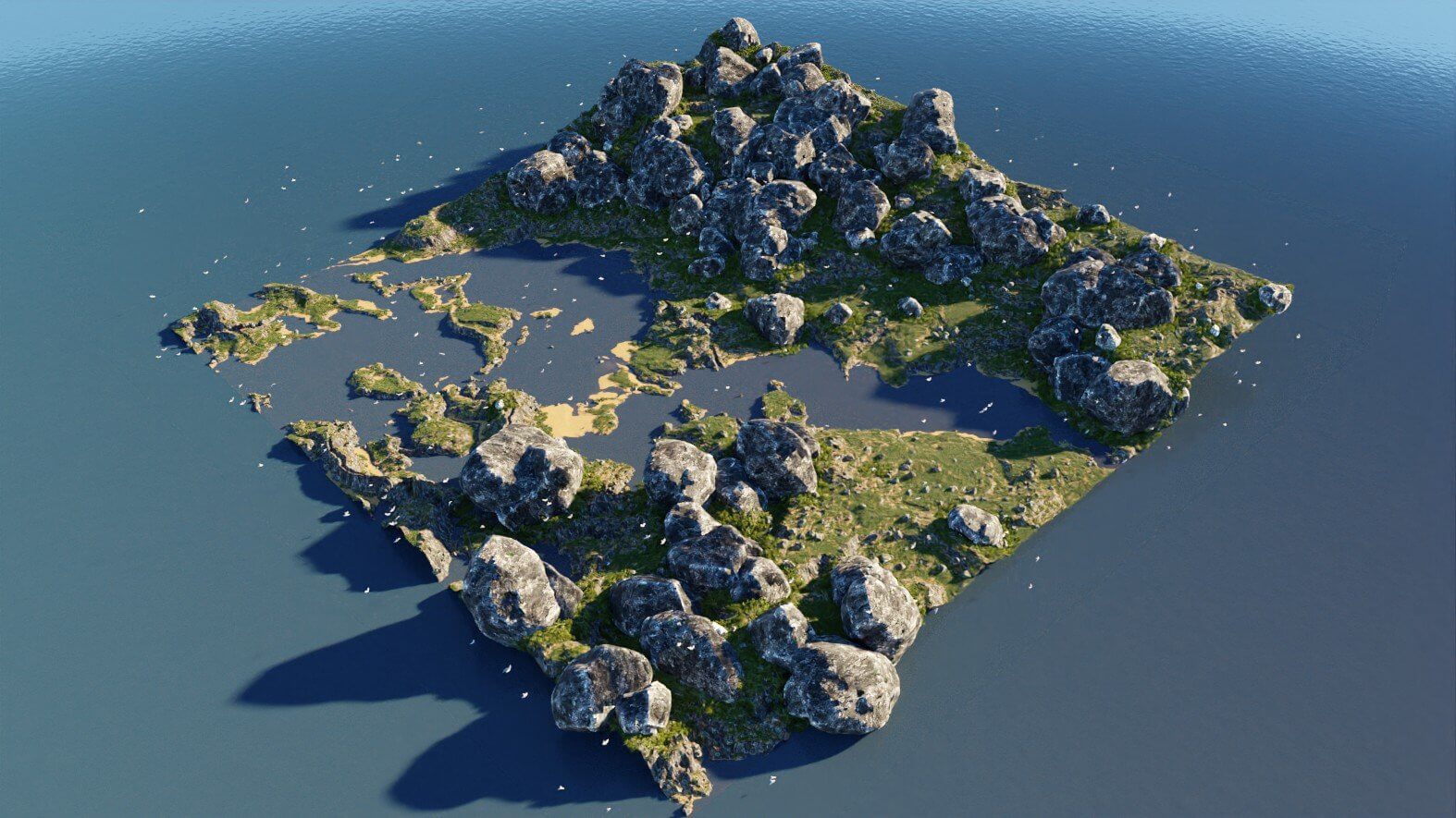 Grassy Bay - 3D Model by raffyraffy