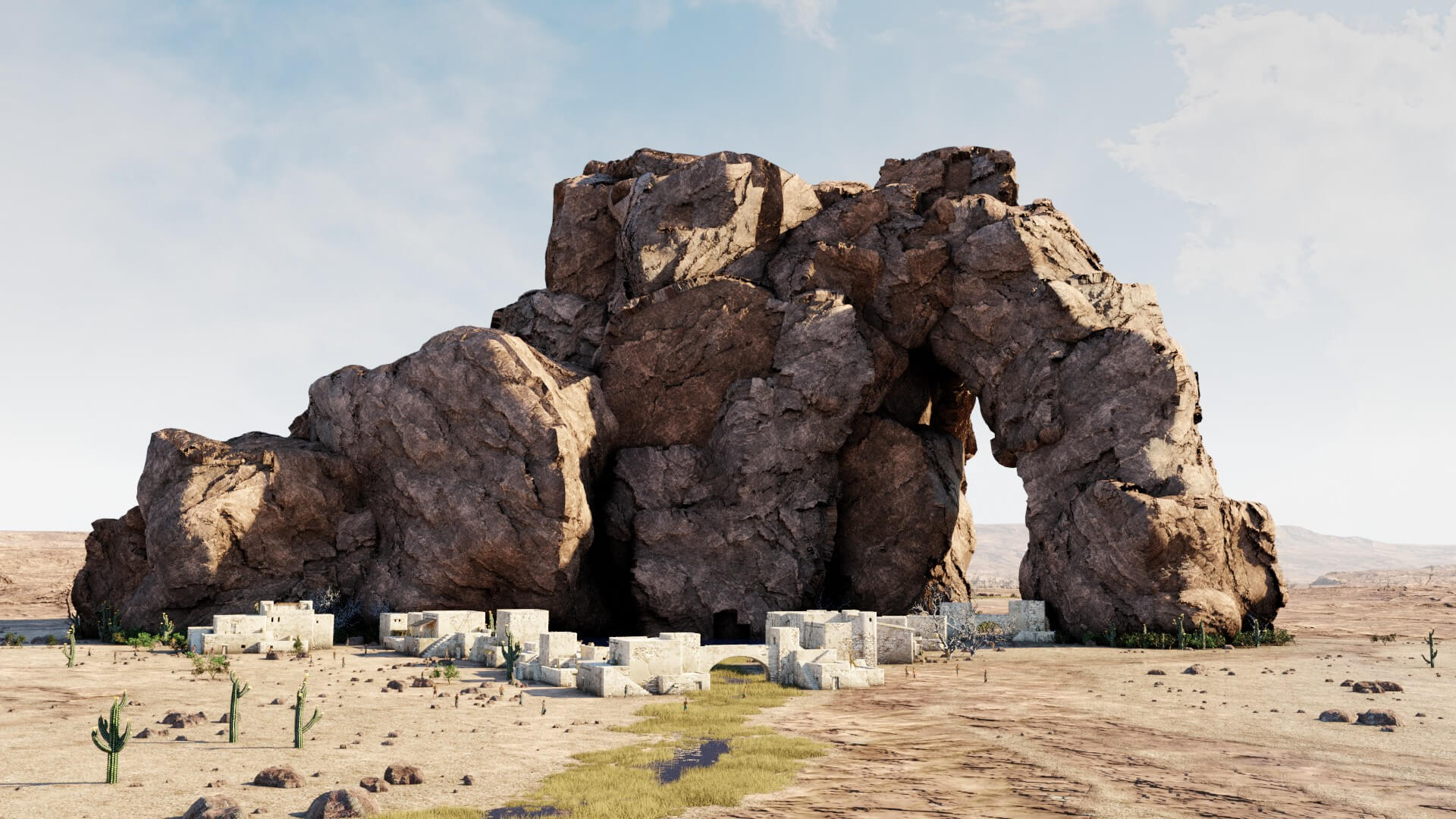 Inhabited Desert - 3D Model by raffyraffy