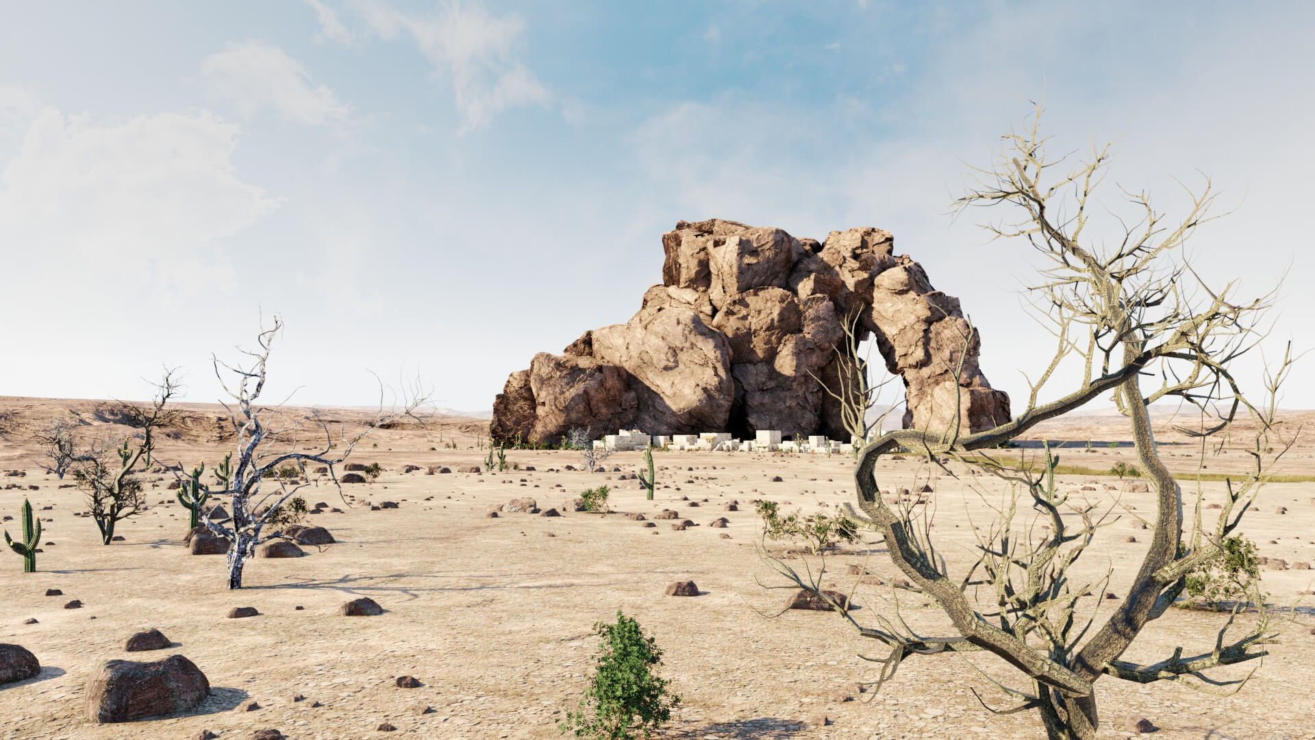 Inhabited Desert - 3D Model by raffyraffy