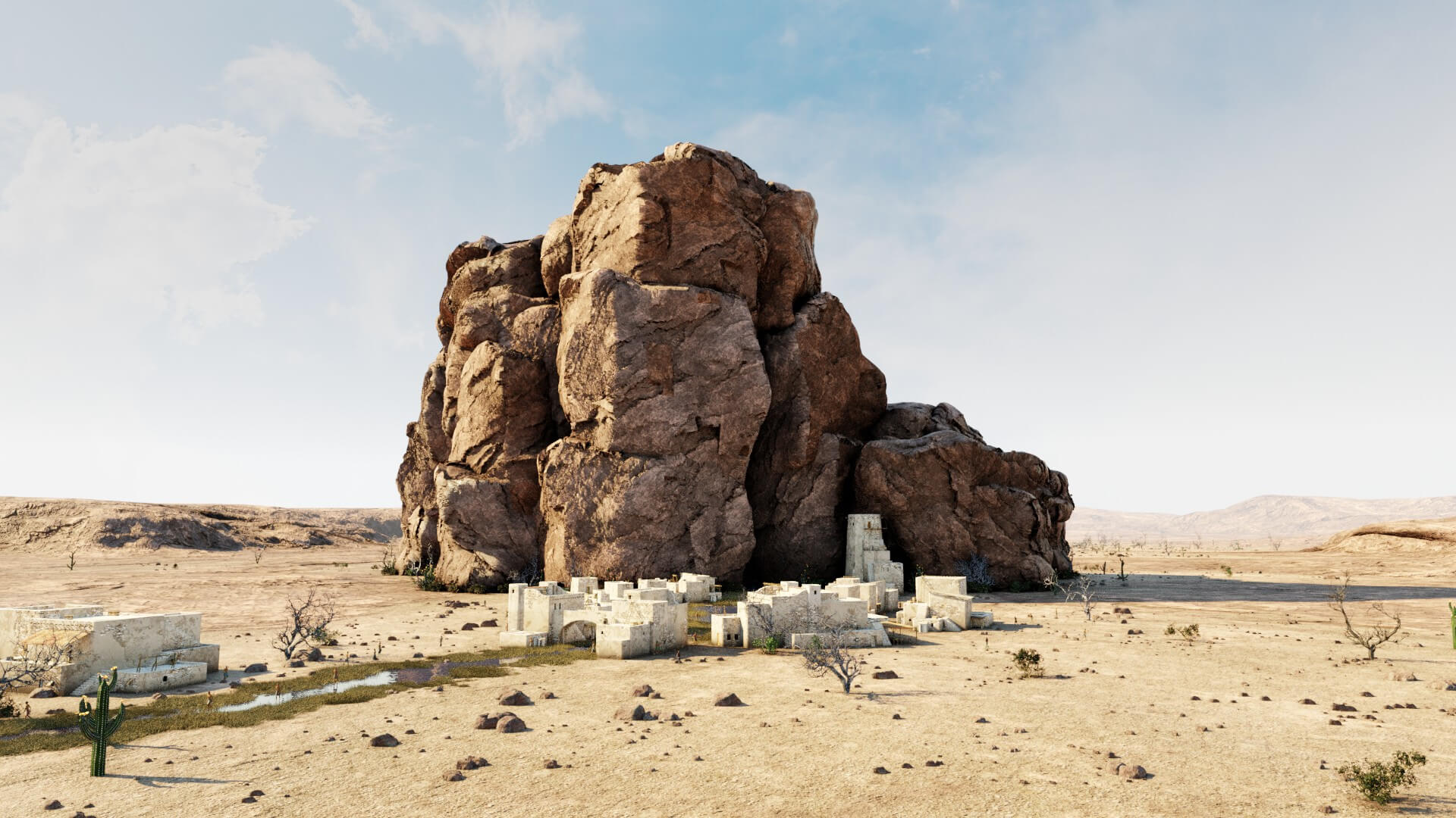 Inhabited Desert - 3D Model by raffyraffy