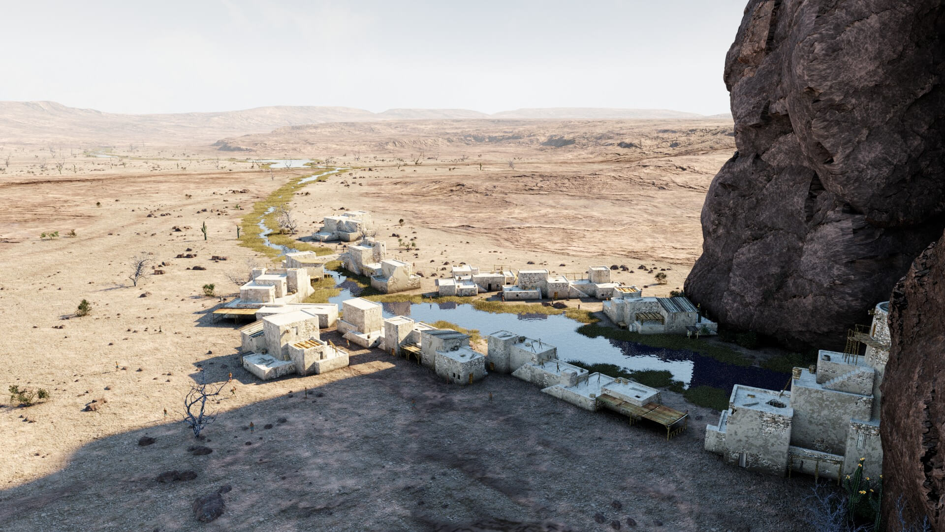 Inhabited Desert - 3D Model by raffyraffy