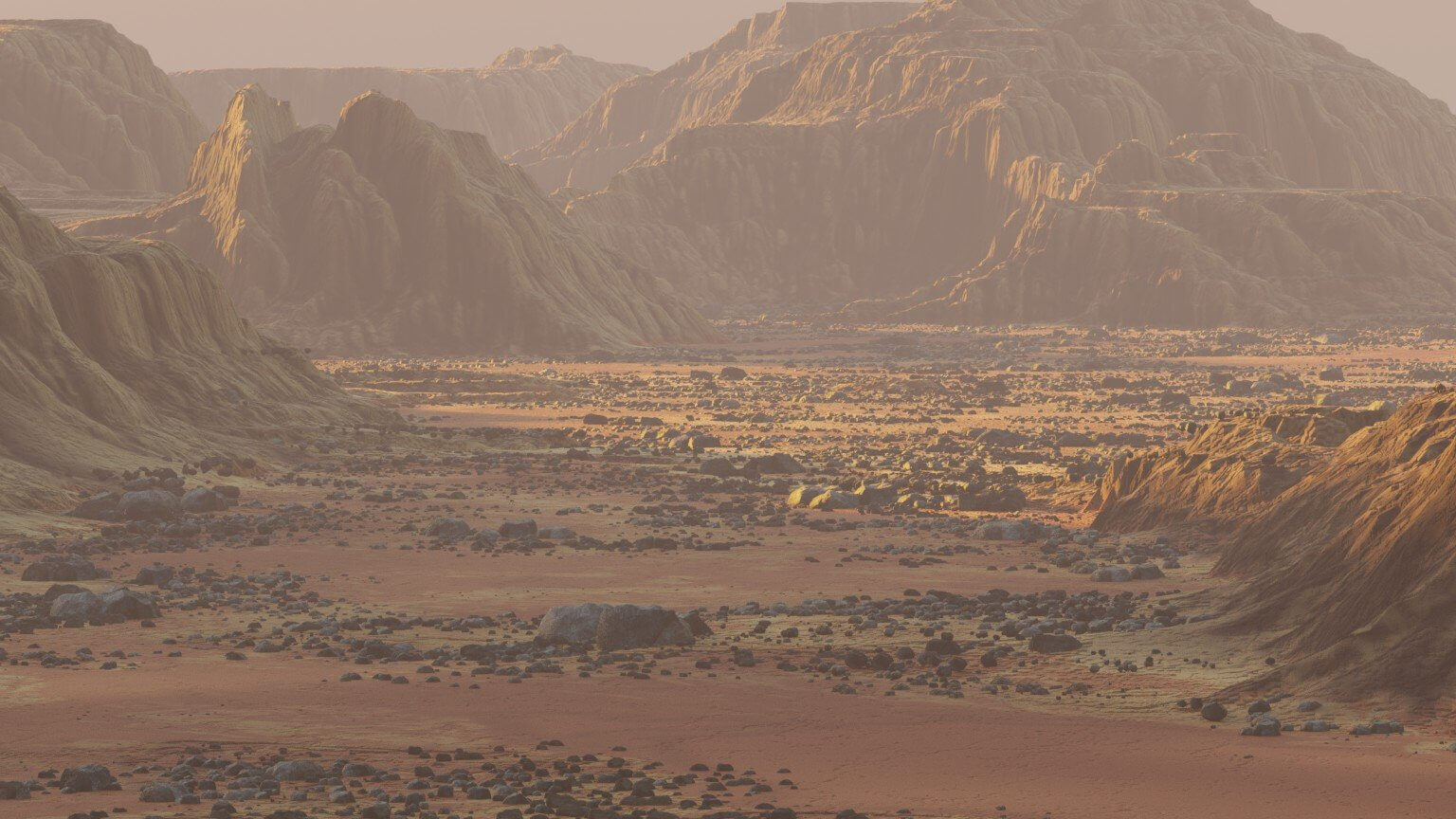 Martian Surface - Stony Area 3D Model by raffyraffy
