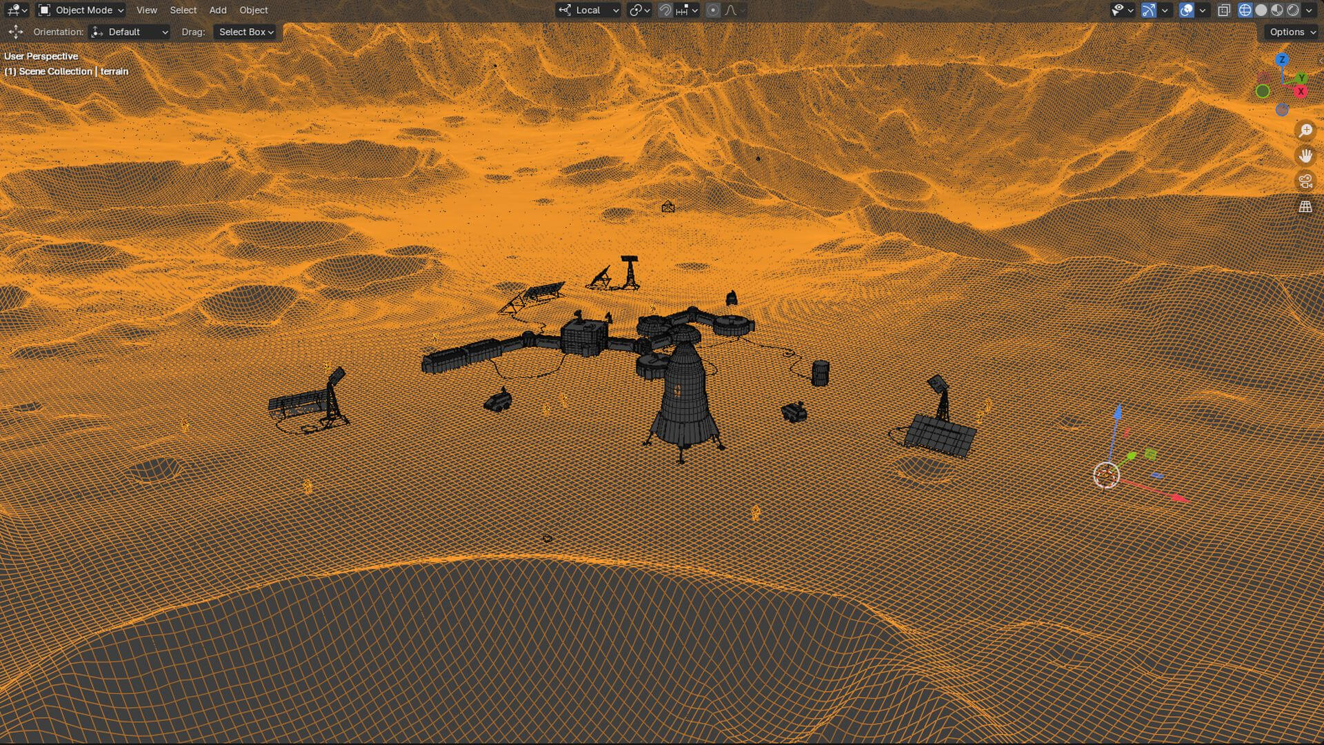 Moon Base in Blender - 3D Model by raffyraffy