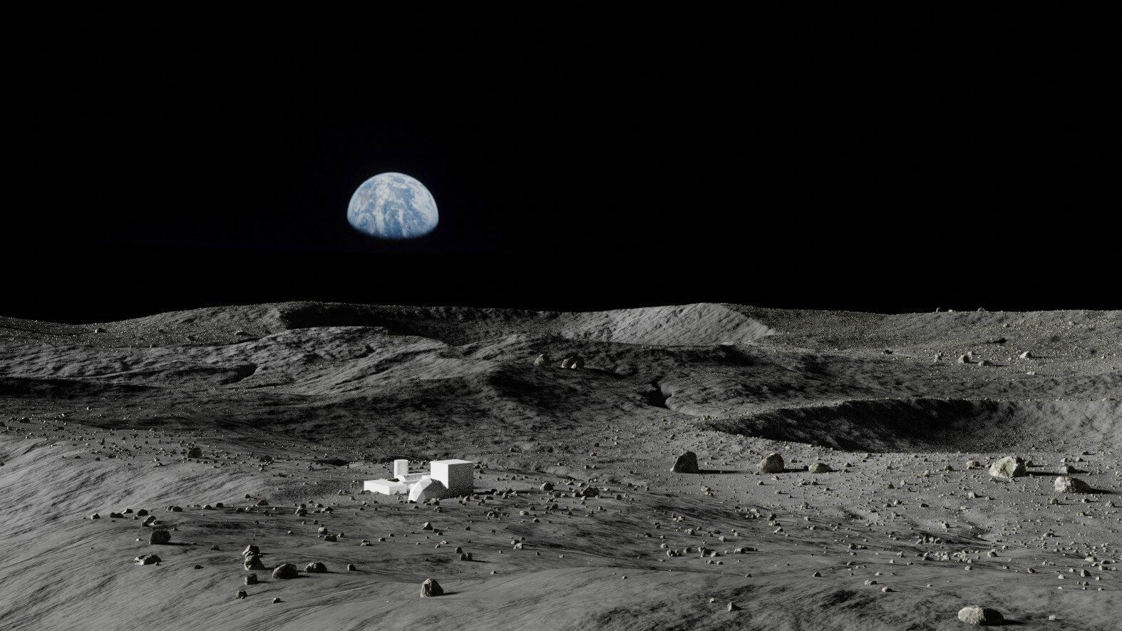 Moon Lunar Landscape - 3D Model by raffyraffy