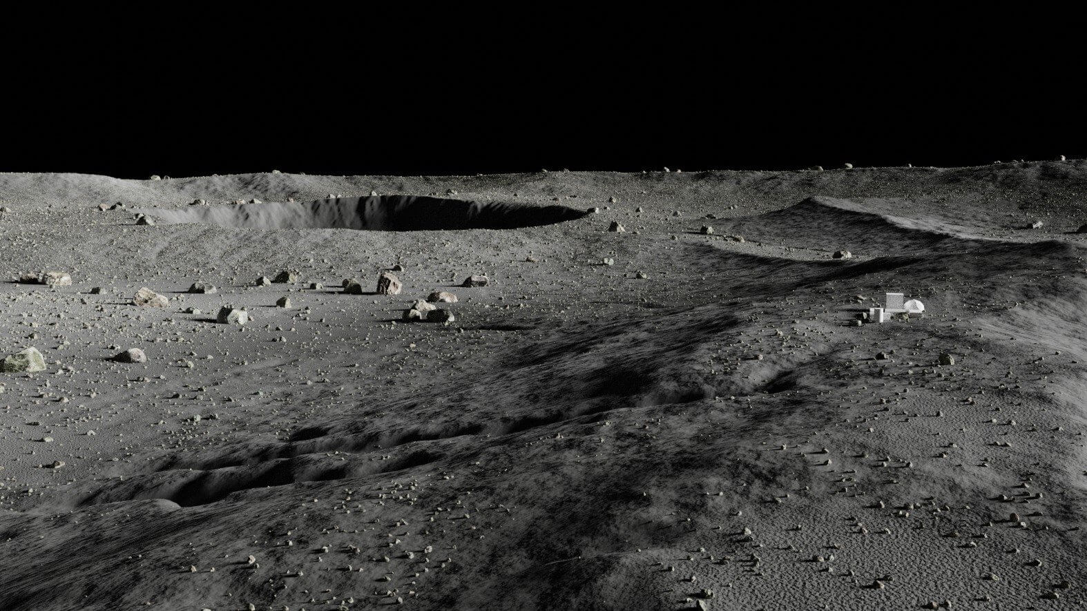 Moon Lunar Landscape - 3D Model by raffyraffy