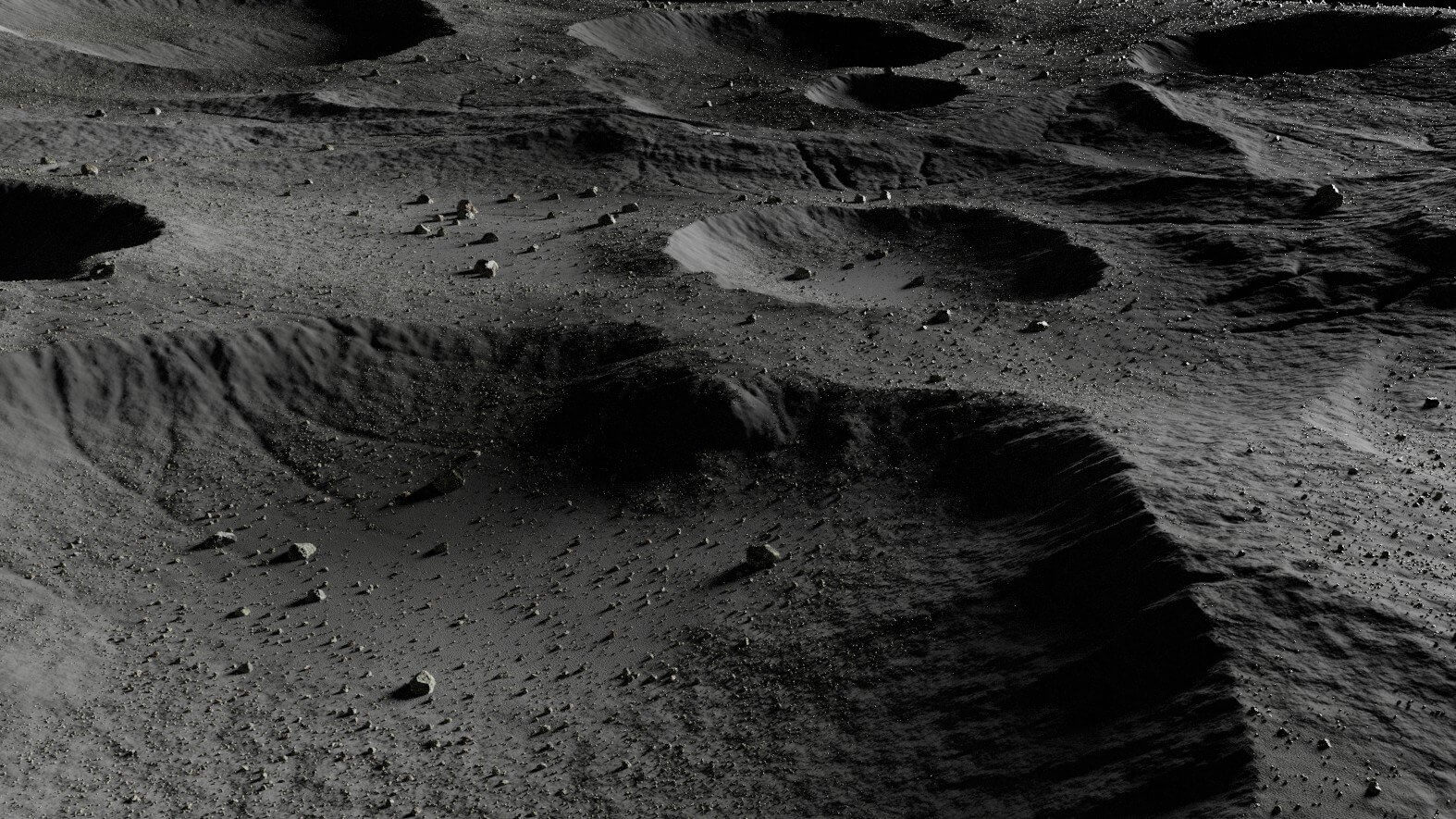 Moon Lunar Landscape - 3D Model by raffyraffy