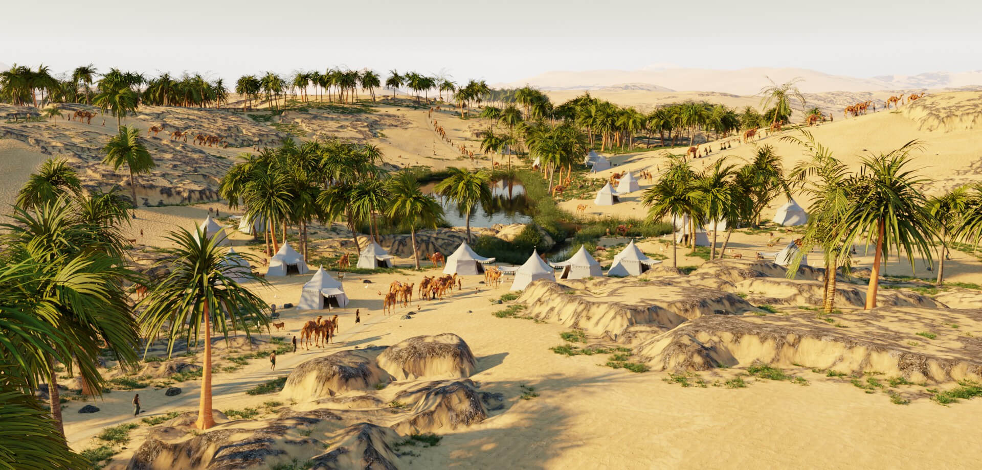 Oasis Village - 3D Model by raffyraffy