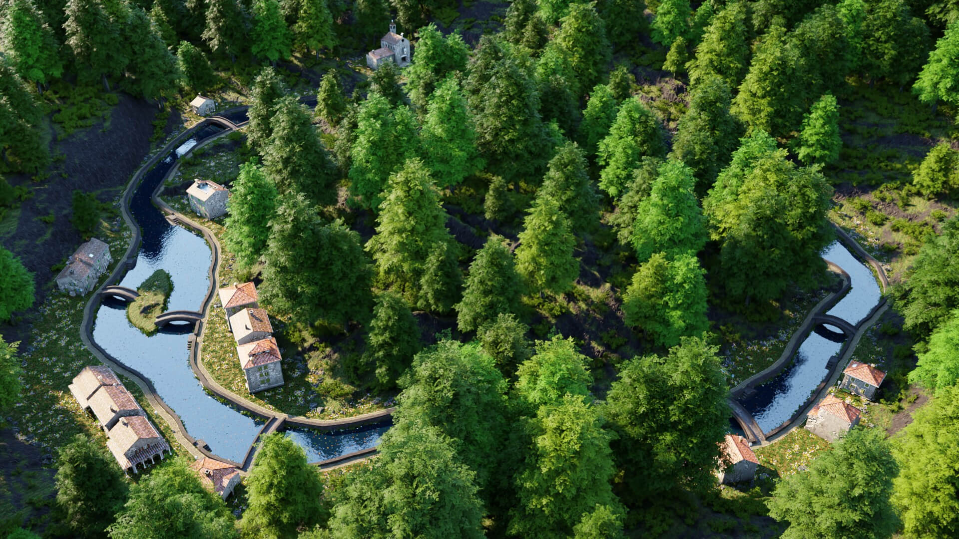 Riverside Life - 3D Model by raffyraffy