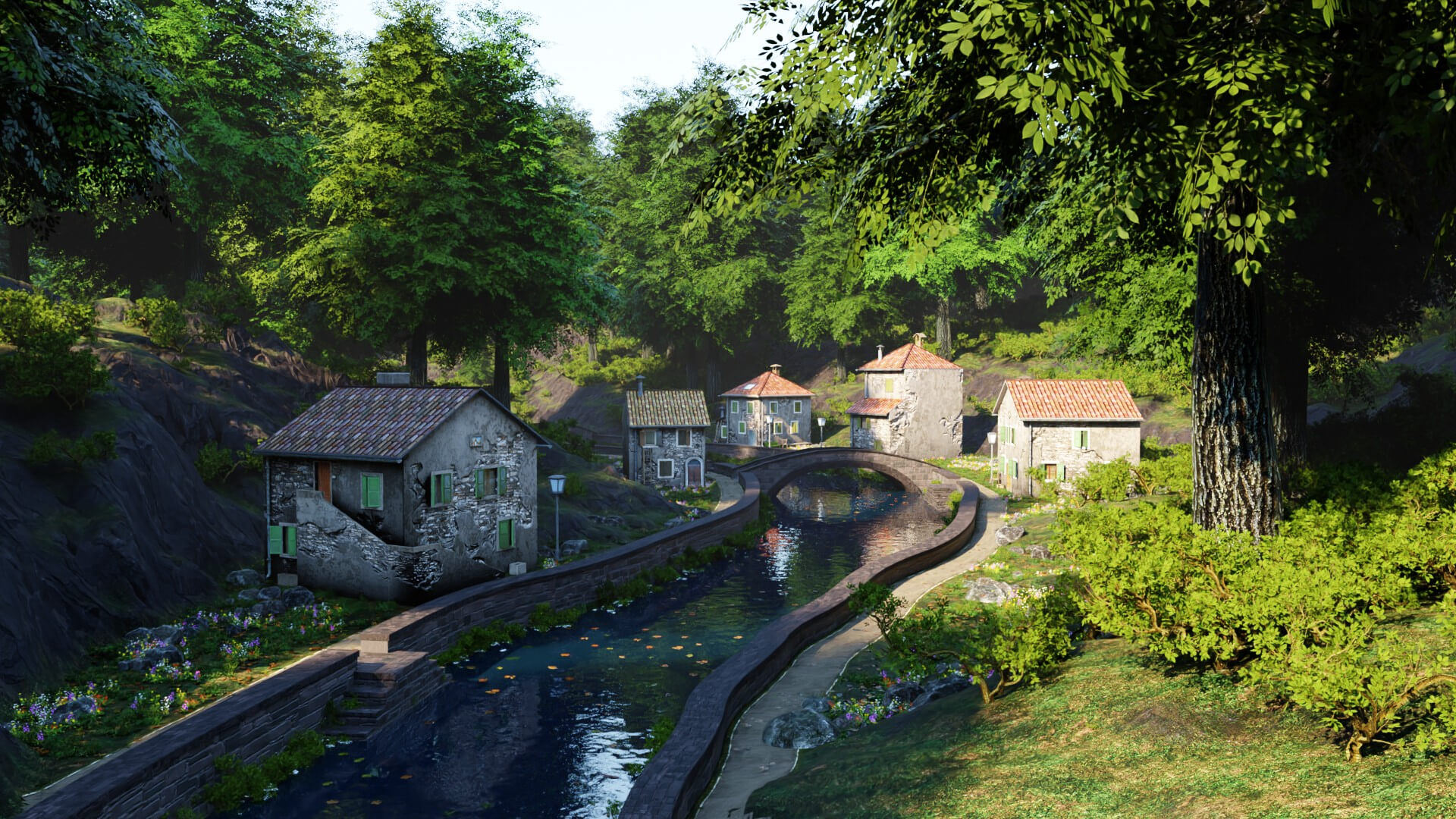 Riverside Life - 3D Model by raffyraffy