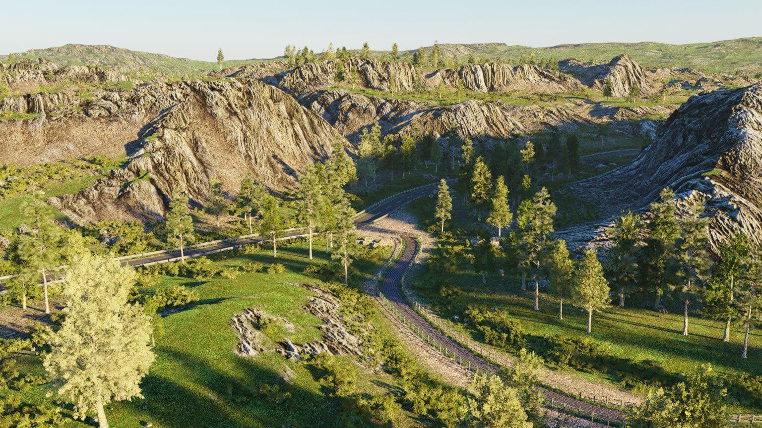 Roads and Paths - 3D Model by raffyraffy