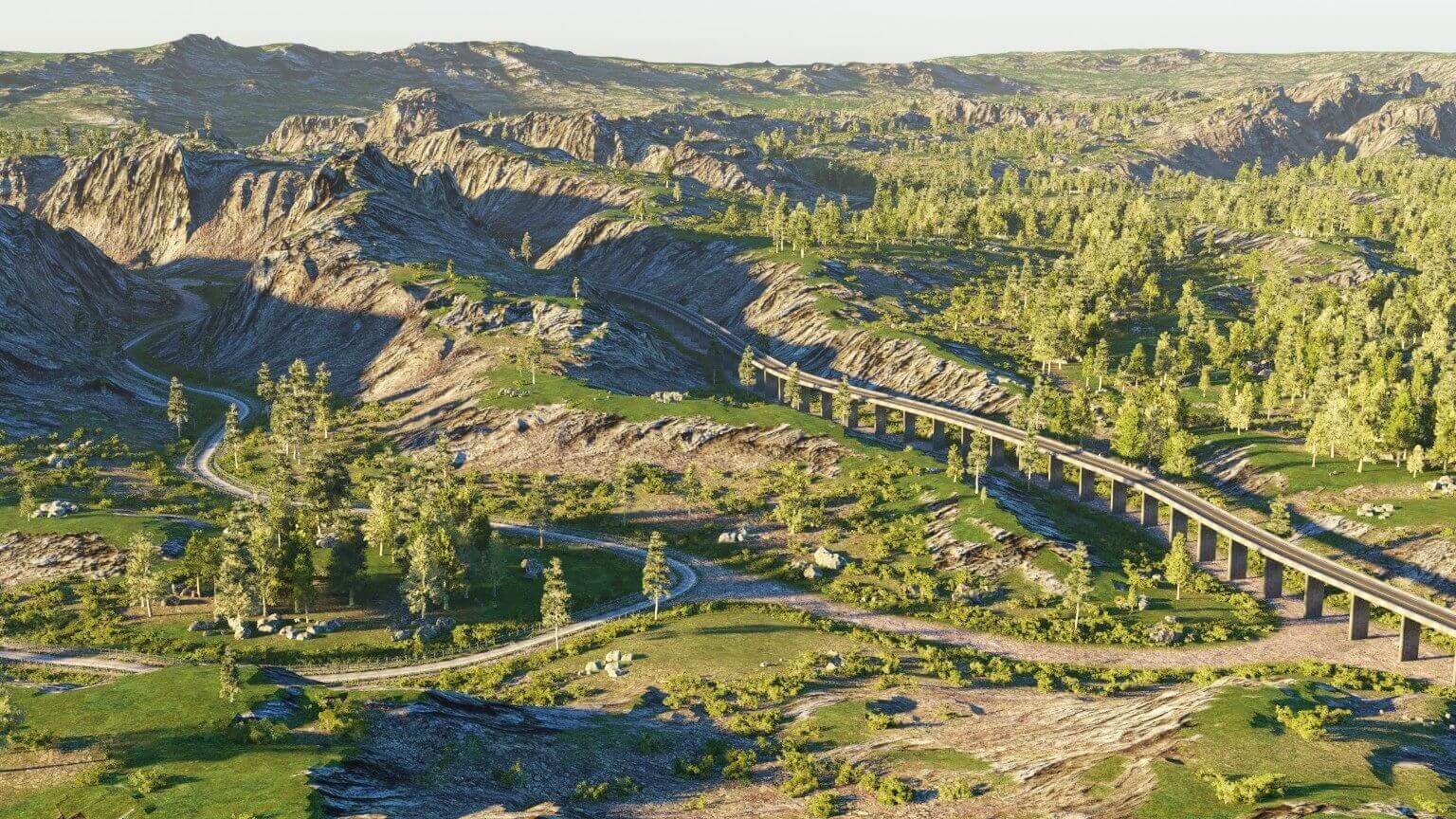 Roads and Paths - 3D Model by raffyraffy