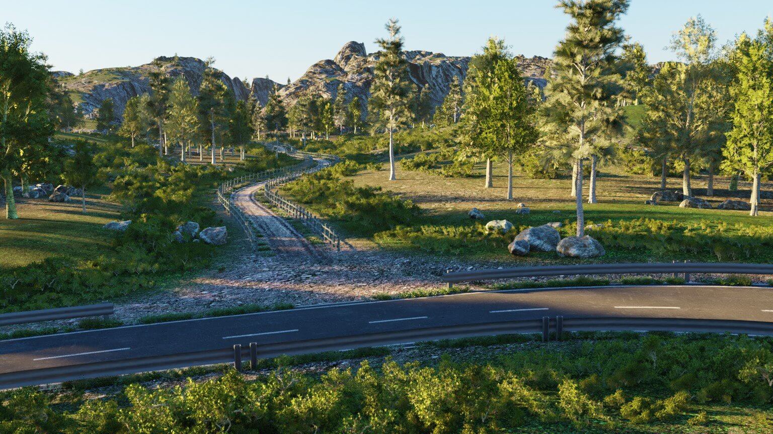 Roads and Paths - 3D Model by raffyraffy