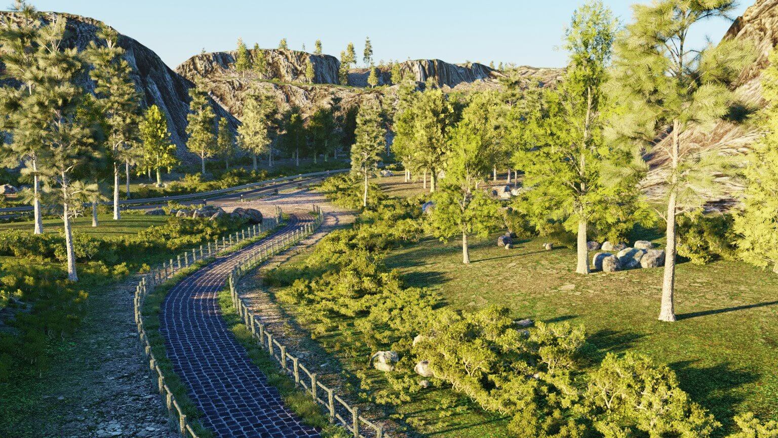 Roads and Paths - 3D Model by raffyraffy