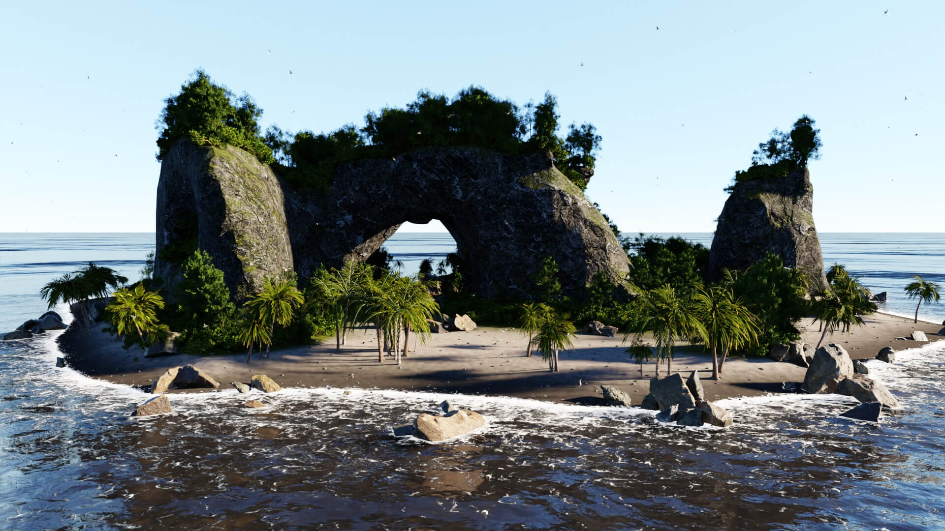 Rocky Atoll - The Castaway in Blender 3D Model by raffyraffy
