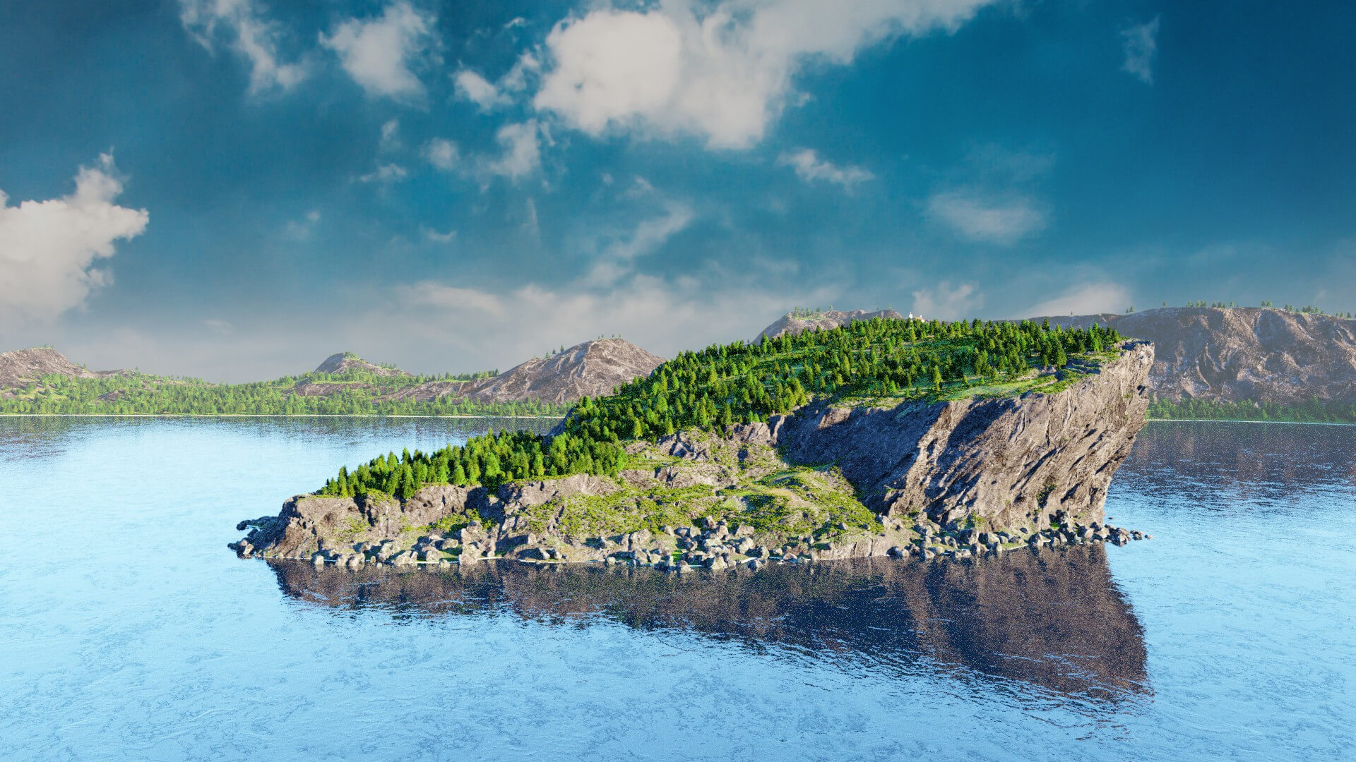 The Headland -Lake 3D Model by raffyraffy