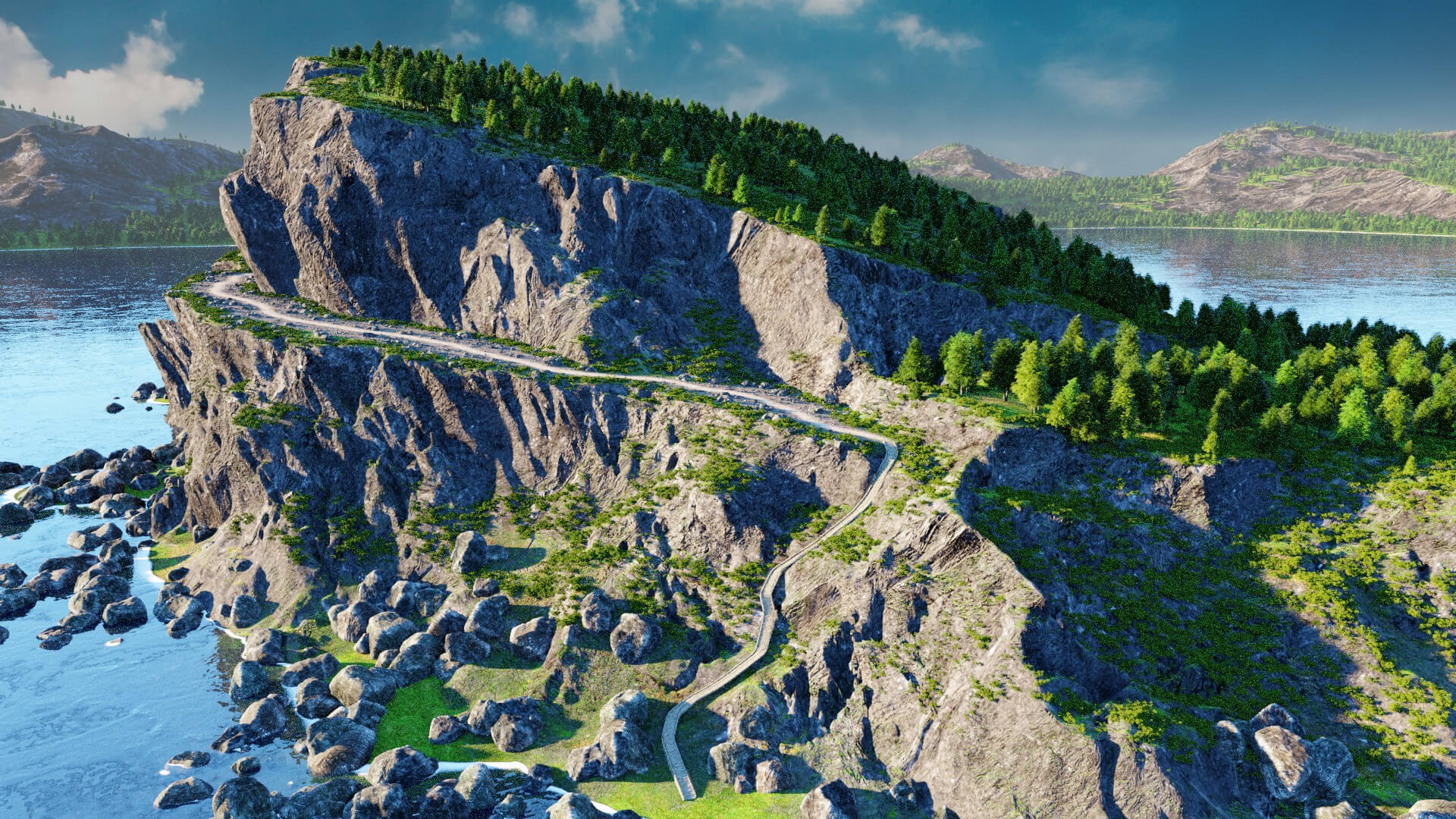 The Headland -Lake 3D Model by raffyraffy