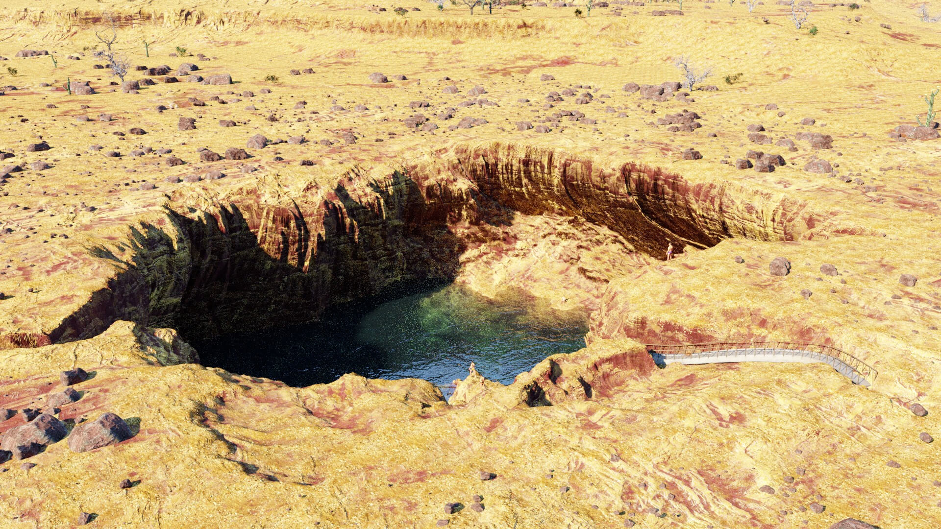 The Pool in The Well -Desert 3D Model by raffyraffy