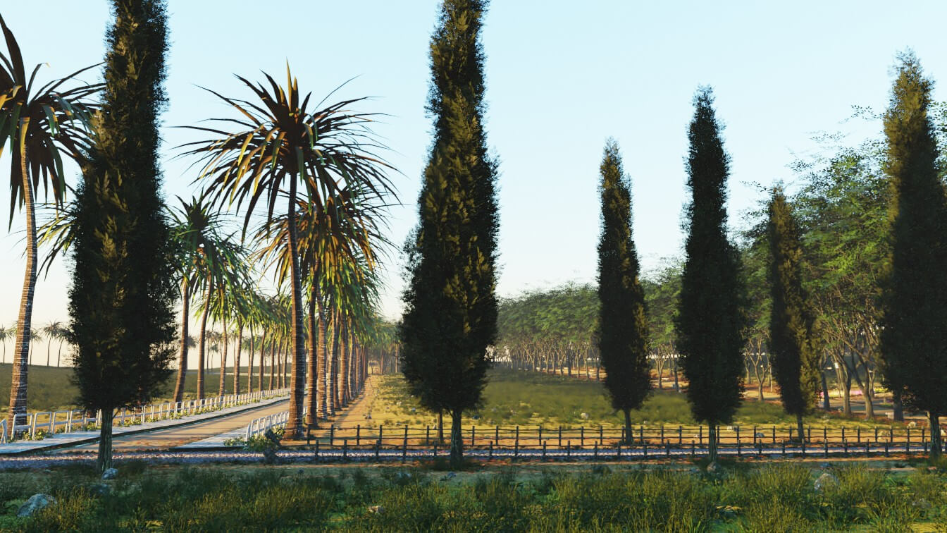 Tree-Lined Avenues 3D Model by raffyraffy
