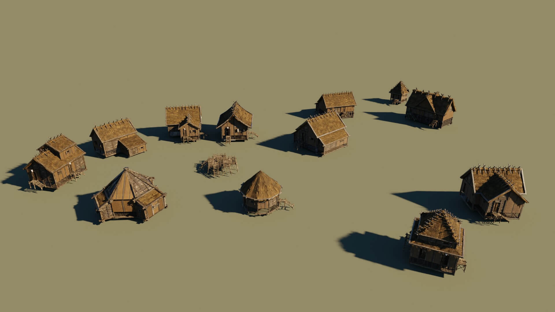 Viking Village - 3D Model by raffyraffy