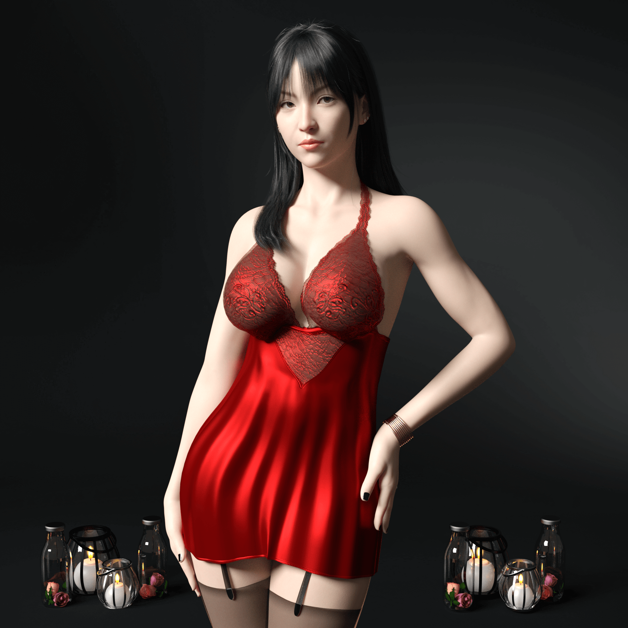 Nayla 3D Render, Digital Art by Raizel3D