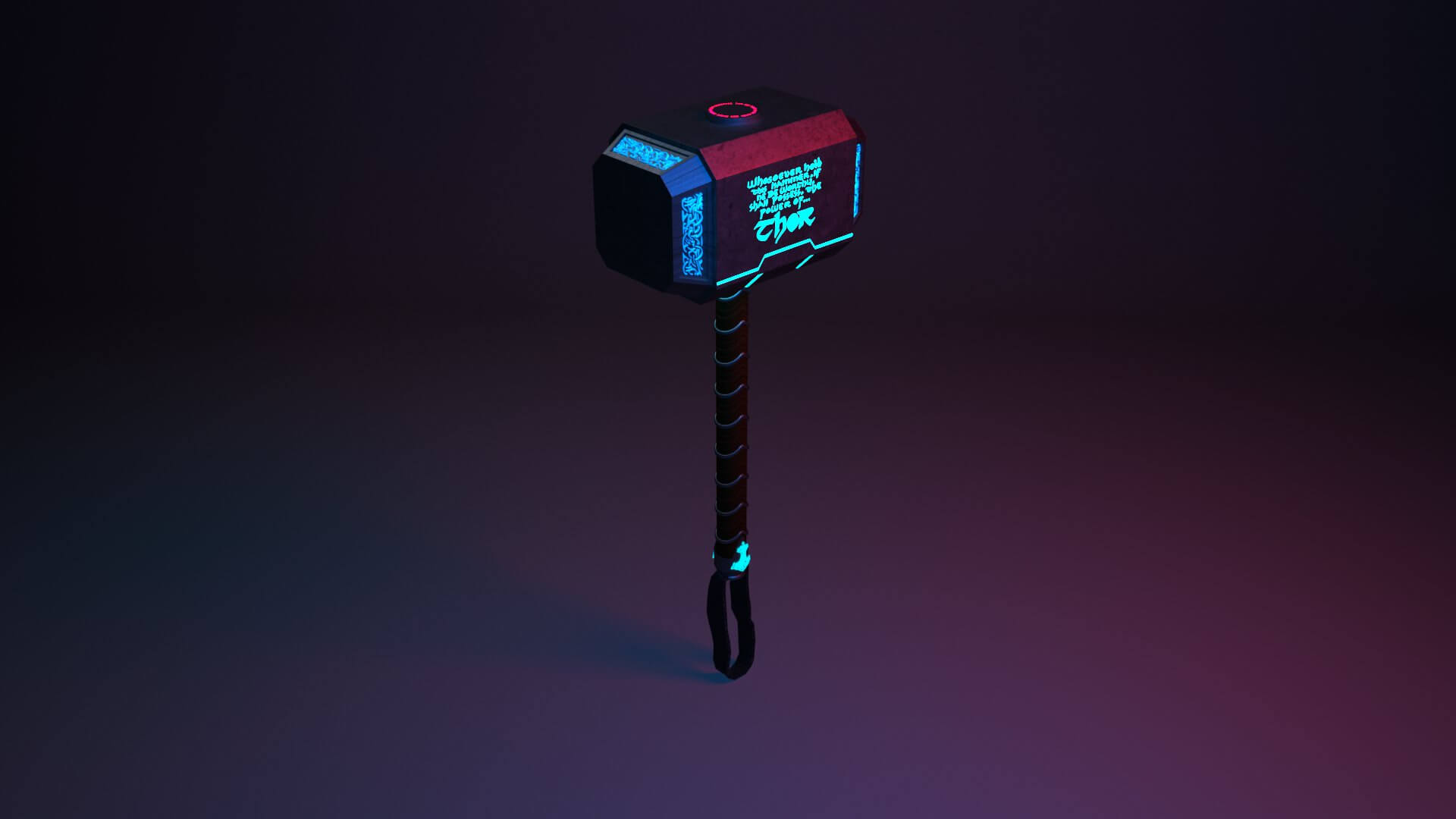 Thor hammer (sci Fi) 3D Render, Digital Art by rajaray