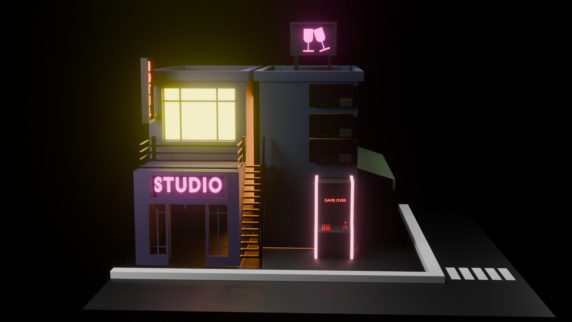 3D Isometric Scene Low Poly 3D Model by Rajesh Sharma