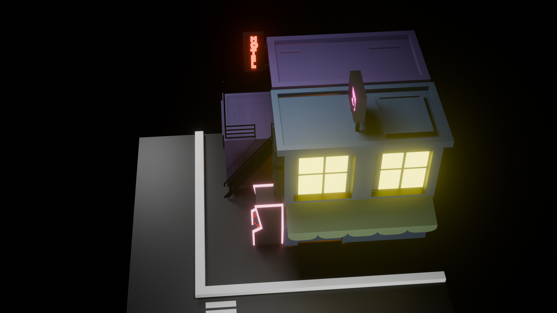 3D Isometric Scene Low Poly 3D Model by Rajesh Sharma