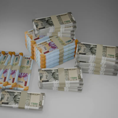 Authentic Indian Currency Note Realistic Textures Design - 3D Model by ...