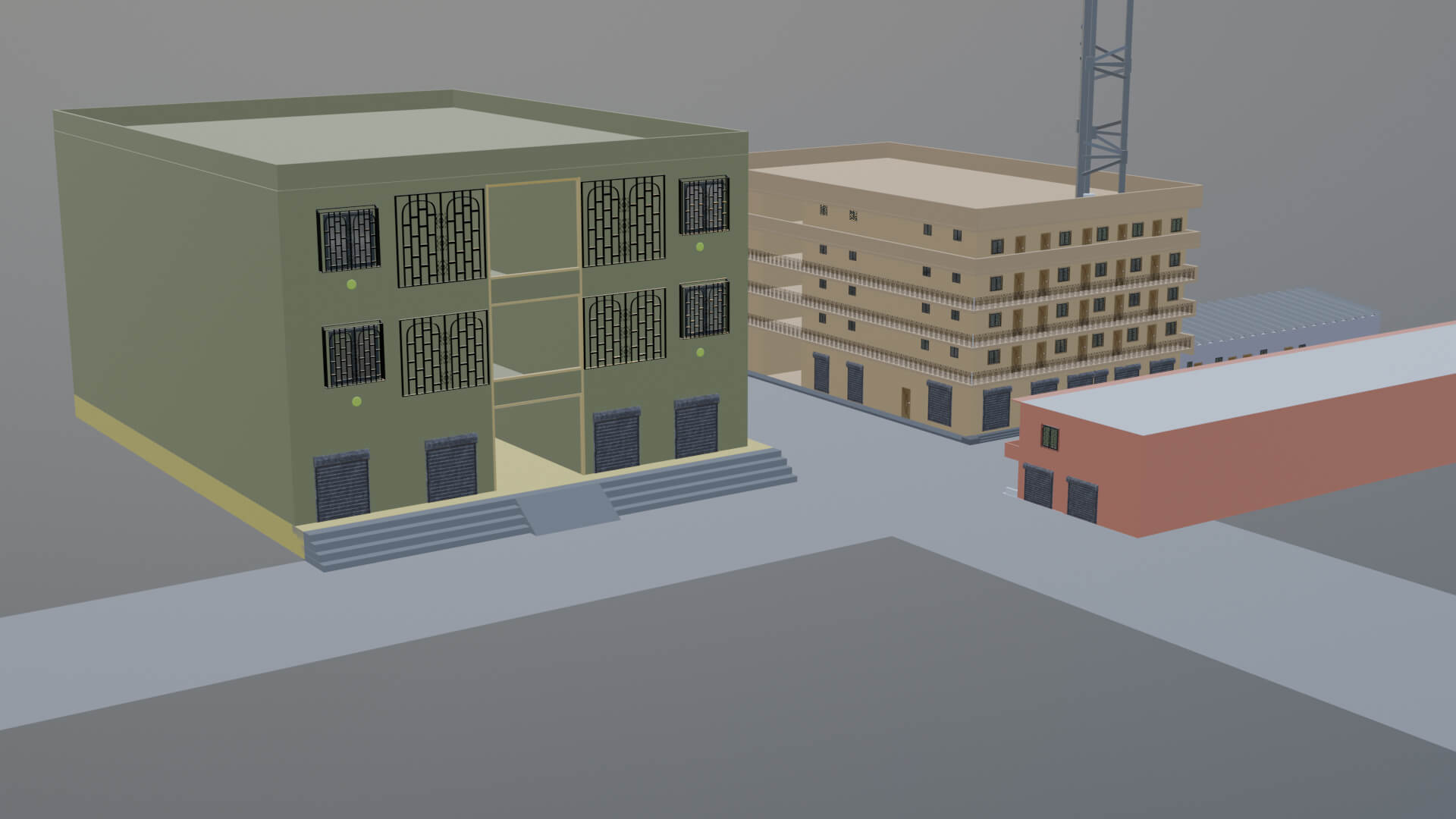 City Buildings 3D Model by Rajesh Sharma