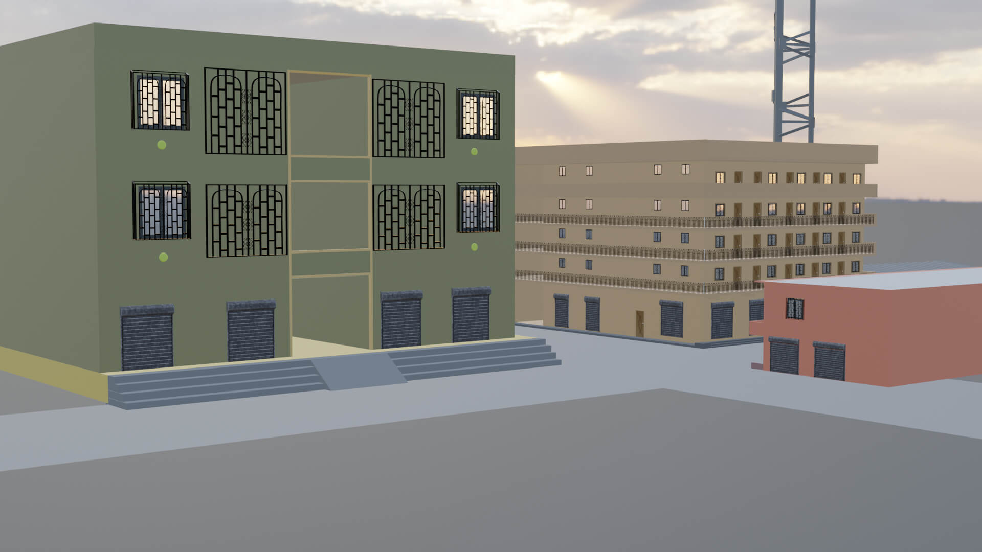 City Buildings - 3D Model by Rajesh Sharma