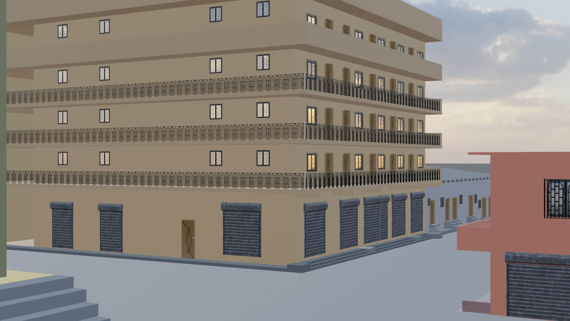 City Buildings - 3D Model by Rajesh Sharma
