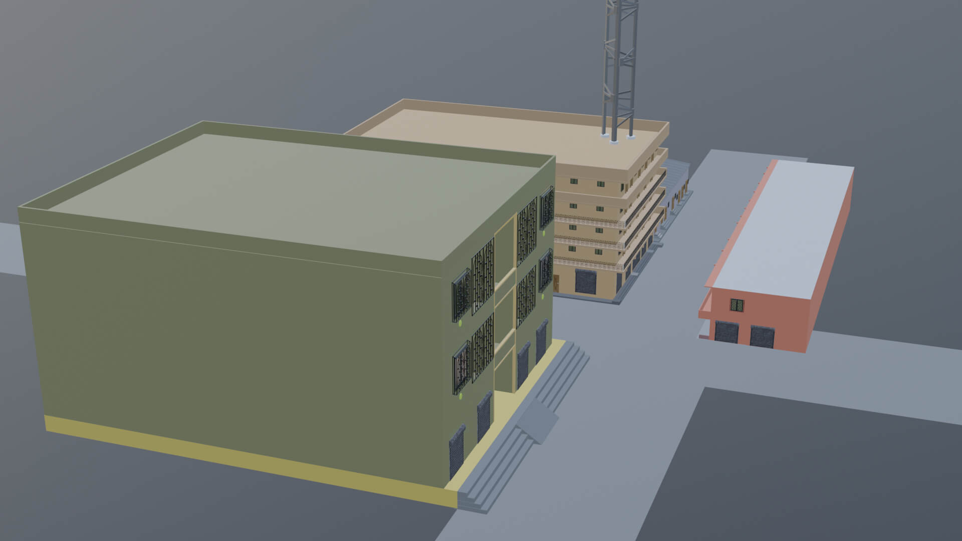 City Buildings - 3D Model by Rajesh Sharma