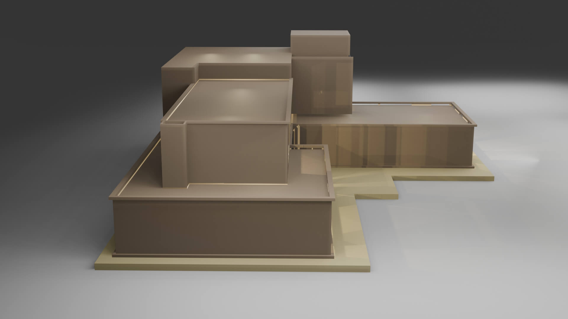 Modern House Exterior With Posh Lighting - 3D Model by Rajesh Sharma