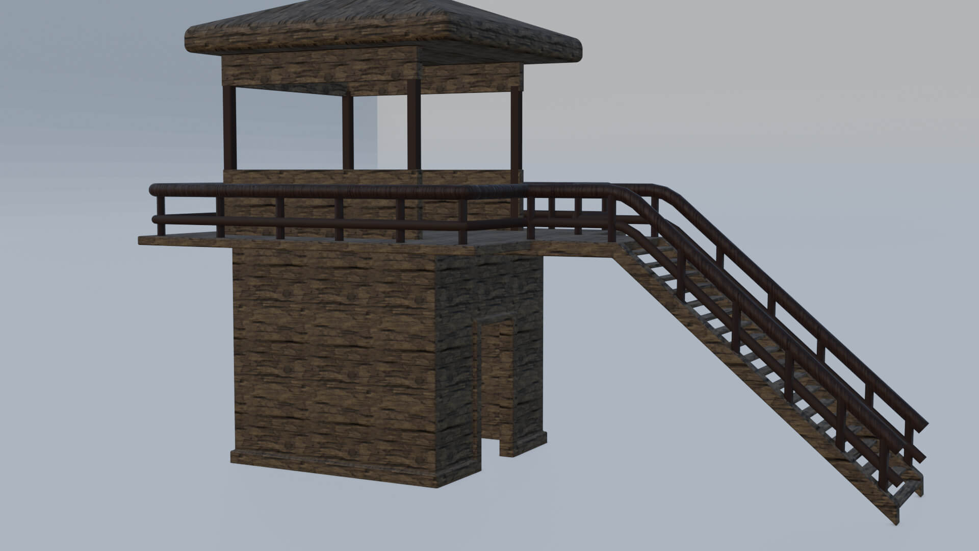Watchtower Guard Tower Low Poly 3D Model Low Poly 3D Model by Rajesh Sharma