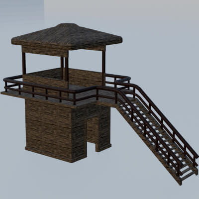 Watchtower Guard Tower - Free 3D Model by Rajesh Sharma