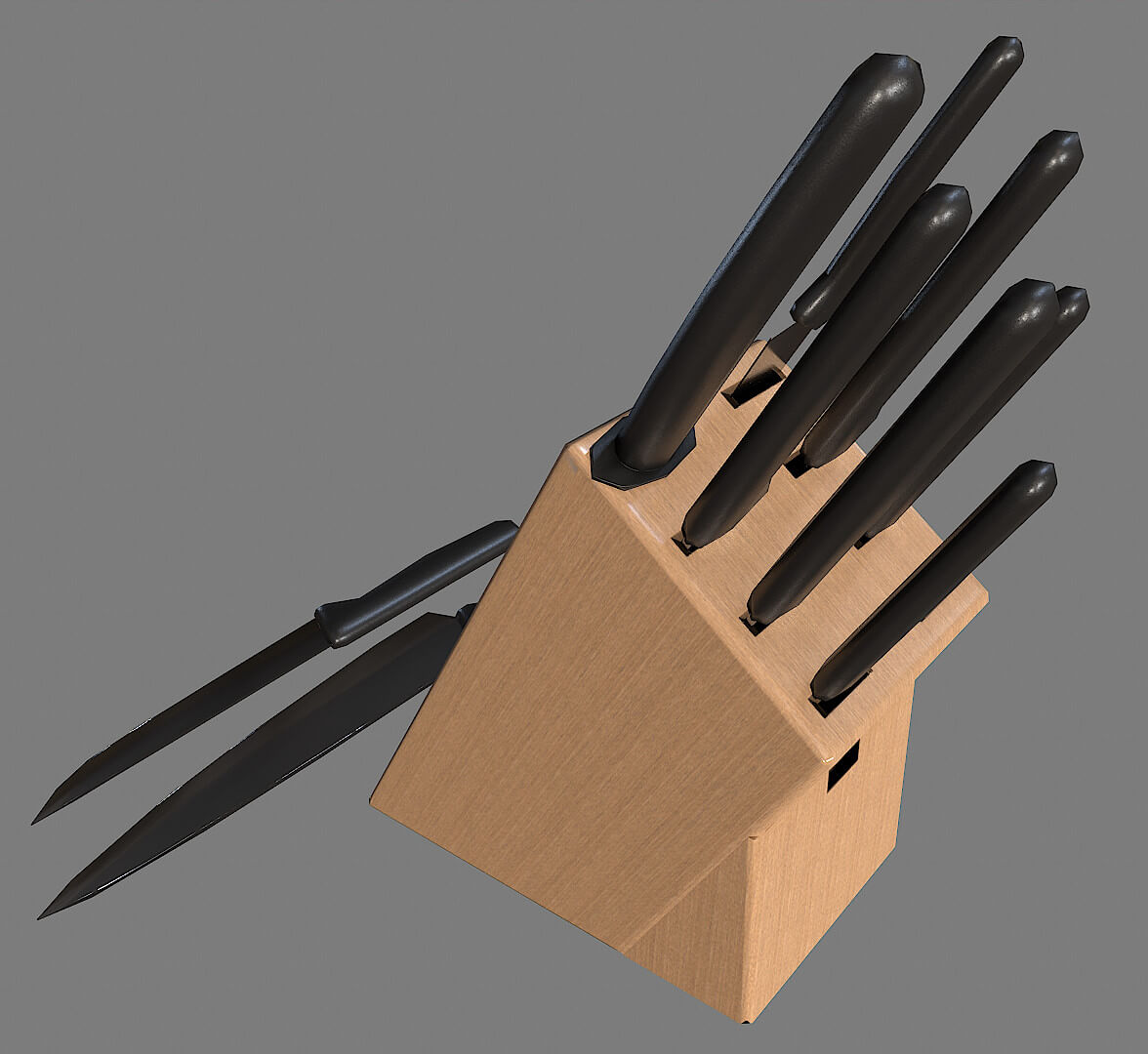 Knife Set - 3D Model by Rajiv singha