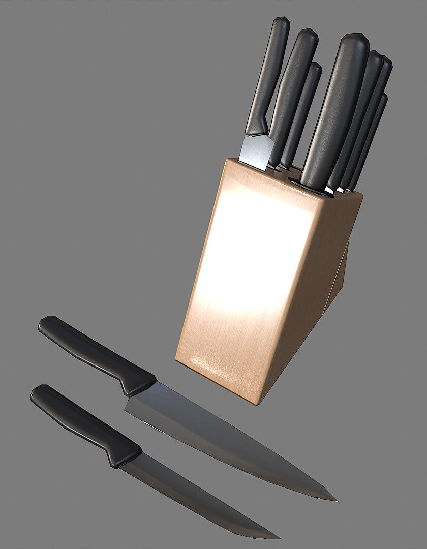 Knife Set - 3D Model by Rajiv singha