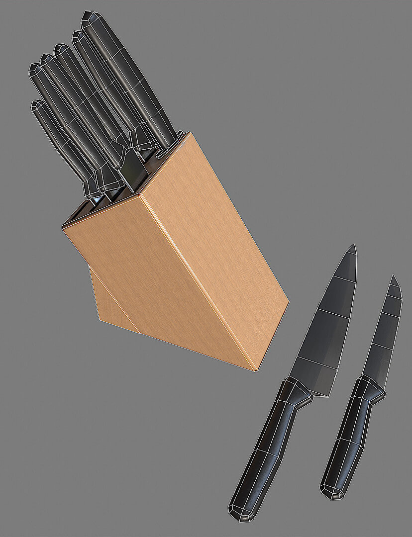 Knife Set - 3D Model by Rajiv singha