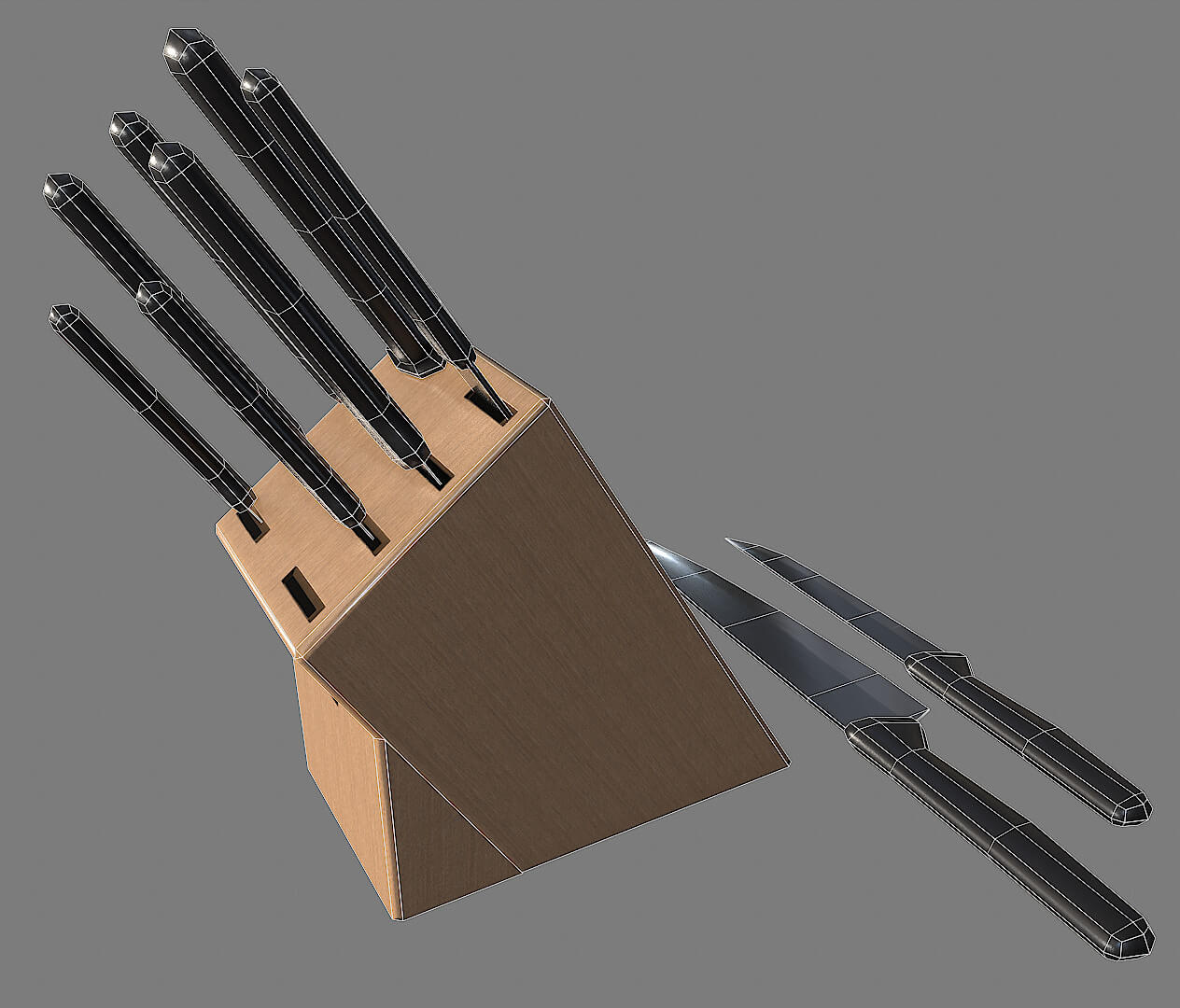 Knife Set - 3D Model by Rajiv singha