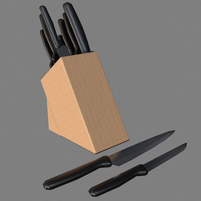 Knife Set - 3D Model by Rajiv singha
