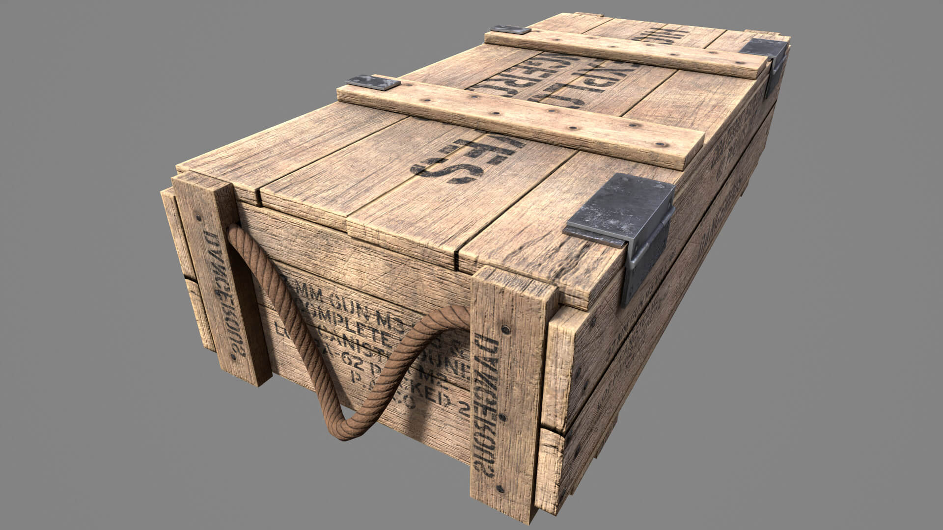 Wood Ammo Box - 3D Model by Rajiv singha