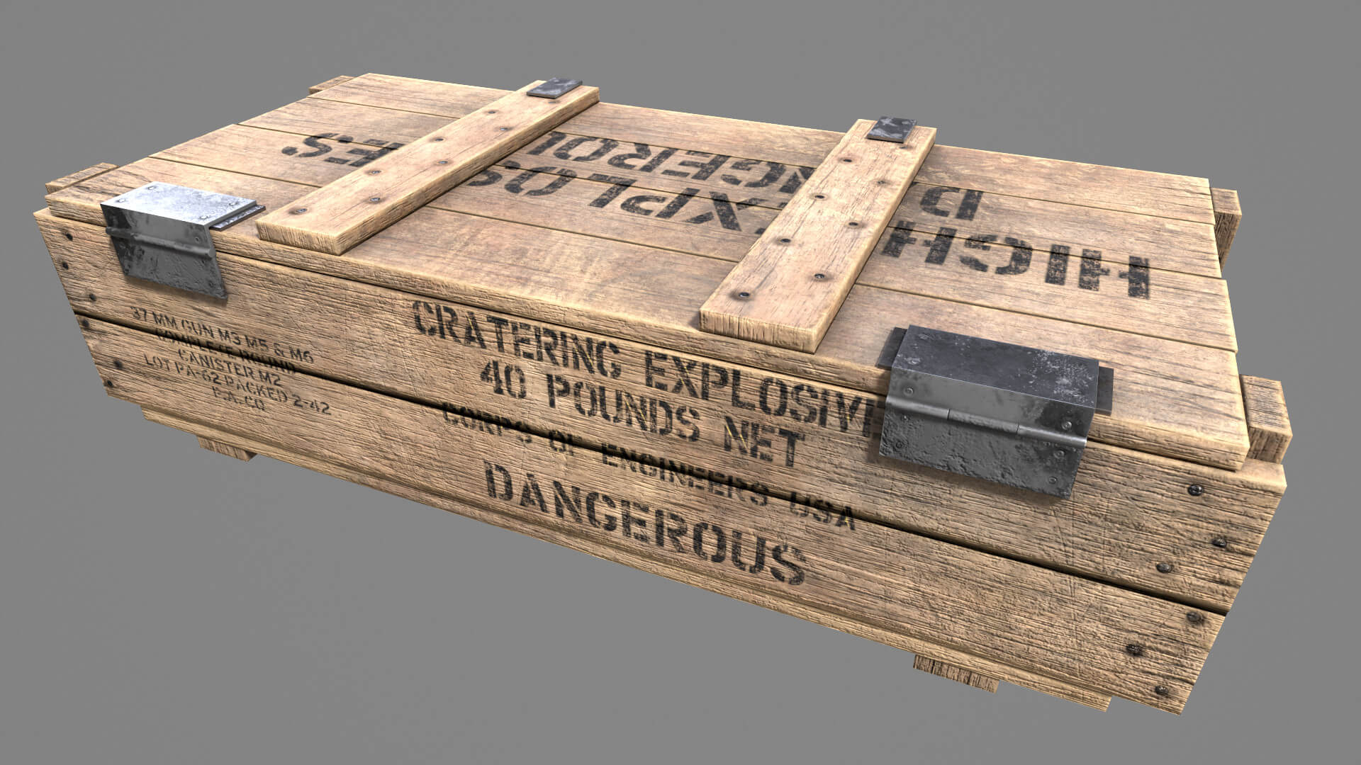 Wood Ammo Box - 3D Model by Rajiv singha