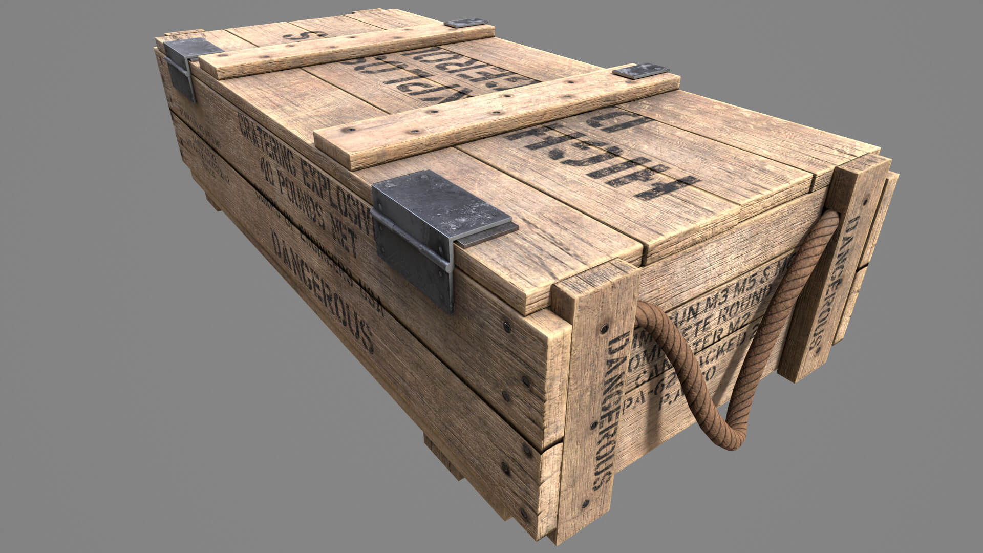 Wood Ammo Box - 3D Model by Rajiv singha