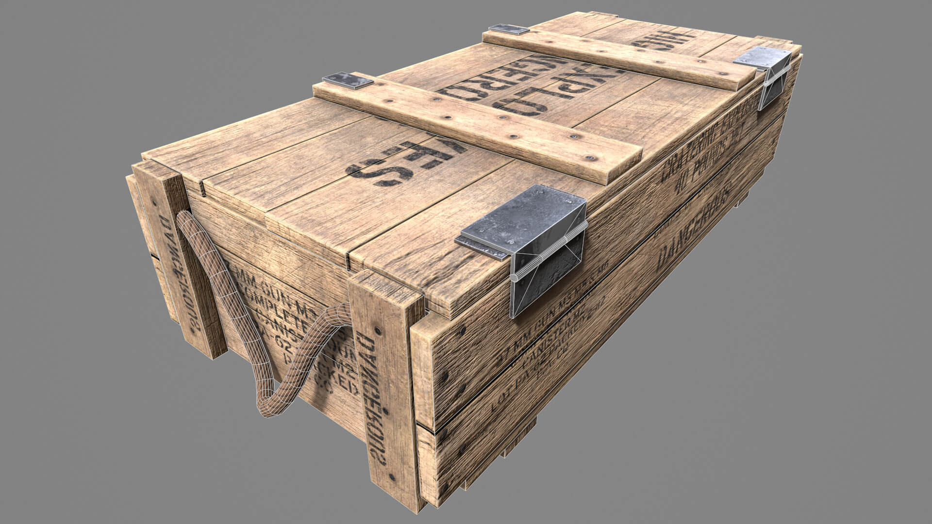 Wood Ammo Box - 3D Model by Rajiv singha
