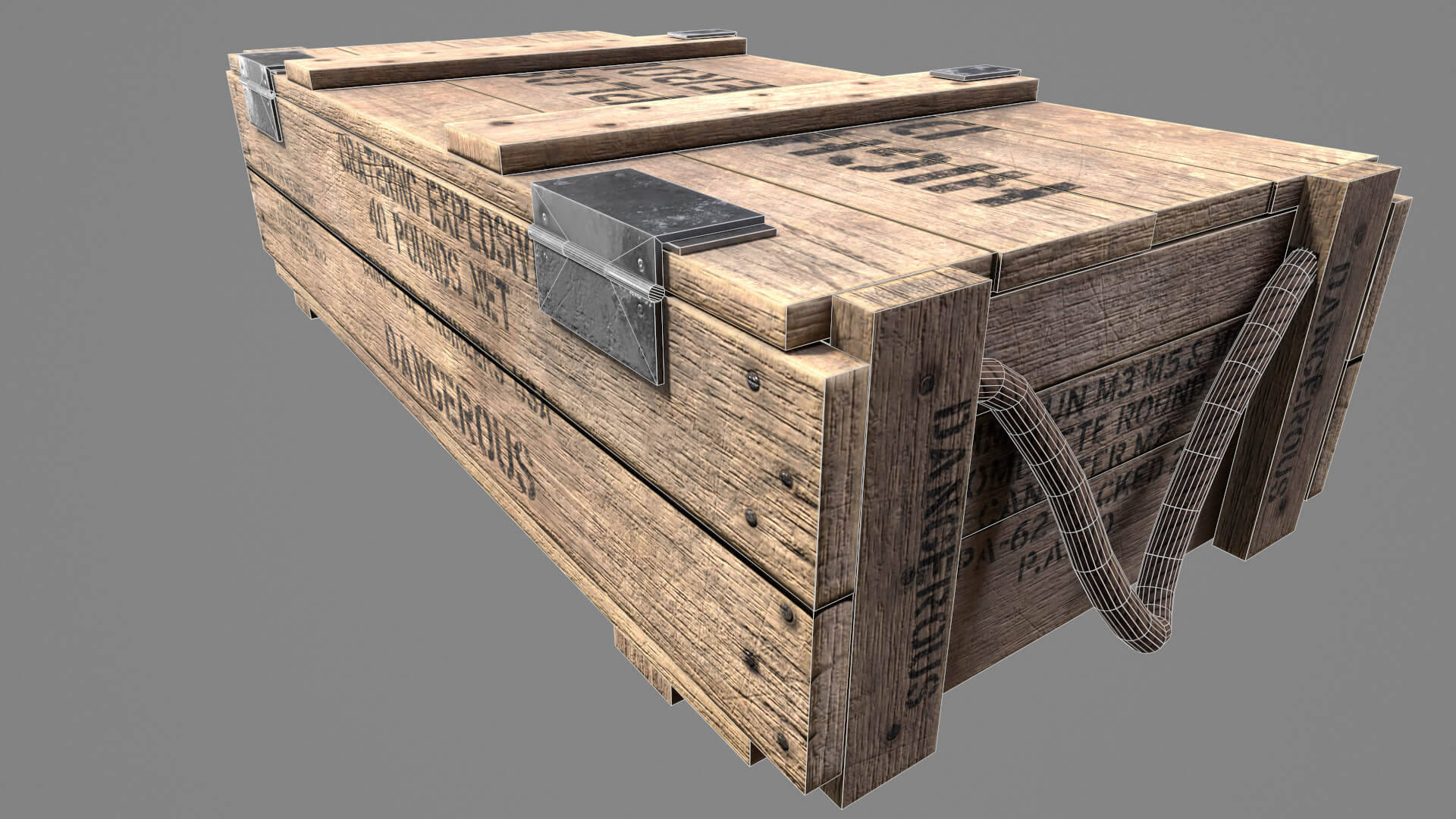 Wood Ammo Box - 3D Model by Rajiv singha