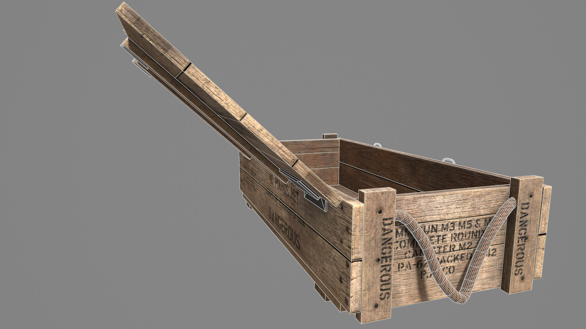 Wood Ammo Box - 3D Model by Rajiv singha